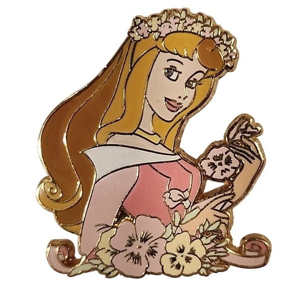 Disney | Jewelry | Disney Pin Aurora Sleeping Beauty Princesses Flower ...